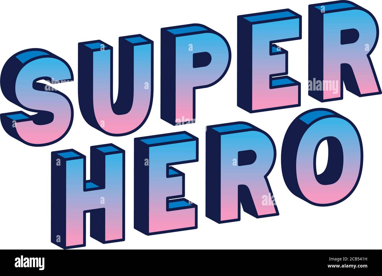 super hero lettering design, typography retro and comic theme Vector ...