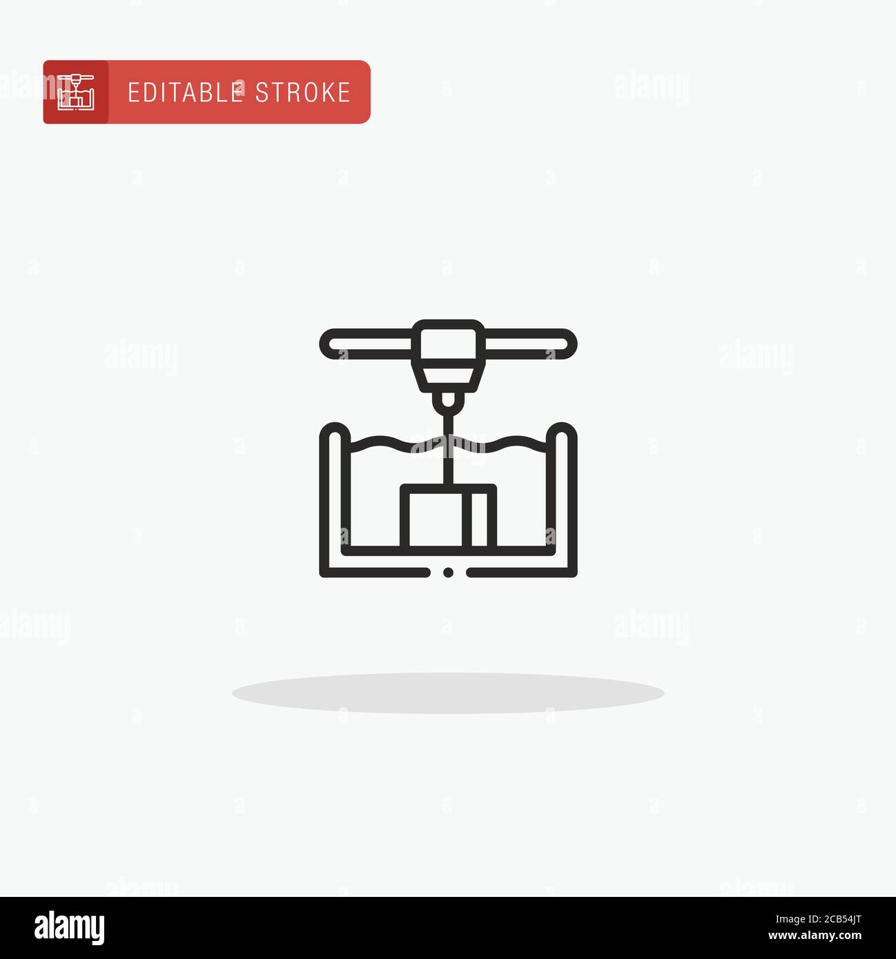 Stereolithography icon vector. Stereolithography icon for presentation ...