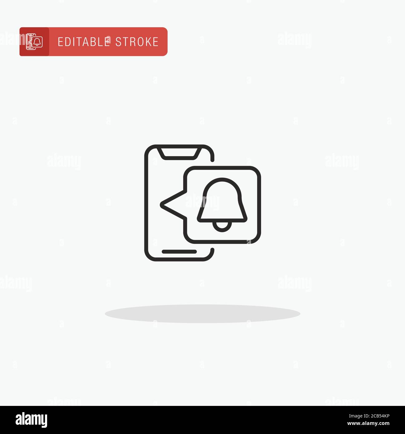 Notifications icon vector. Notifications icon for presentation Stock ...