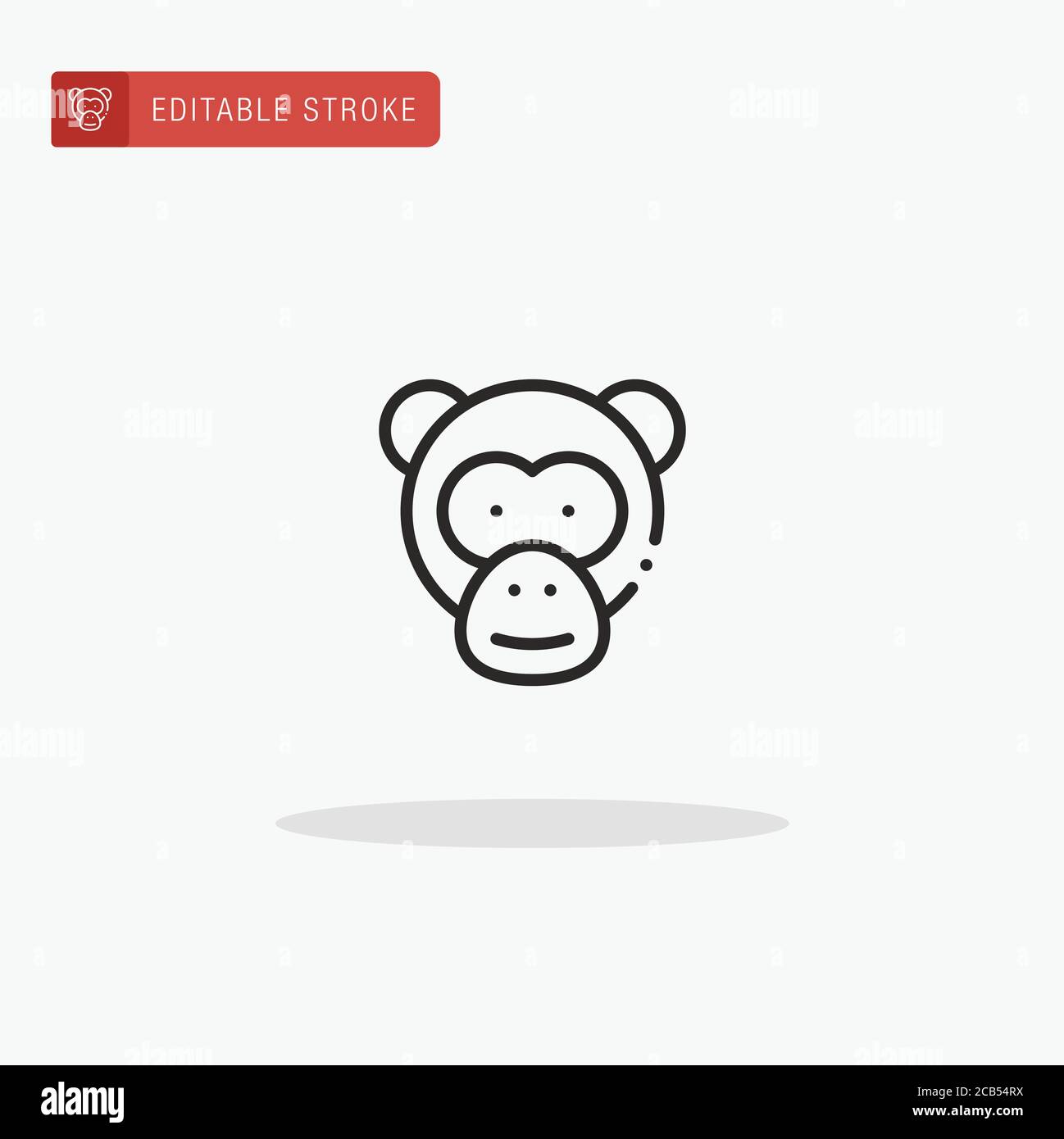 Chimpanzee icon vector. Chimpanzee icon for presentation Stock Vector ...