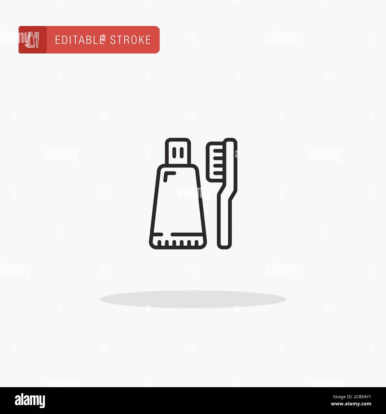 Black line toothbrush tube toothpaste hi-res stock photography and ...