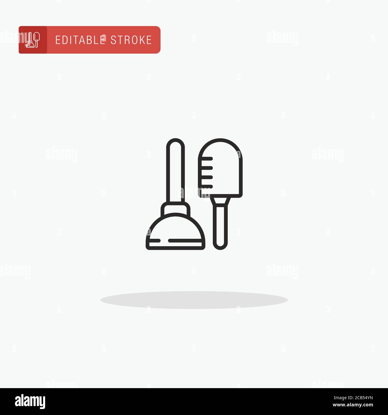 Plunger icon vector. Plunger icon for presentation Stock Vector Image ...