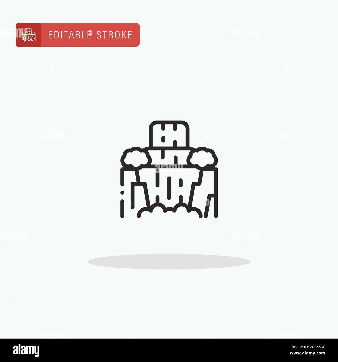 Waterfall icon vector. Waterfall icon for presentation Stock Vector ...