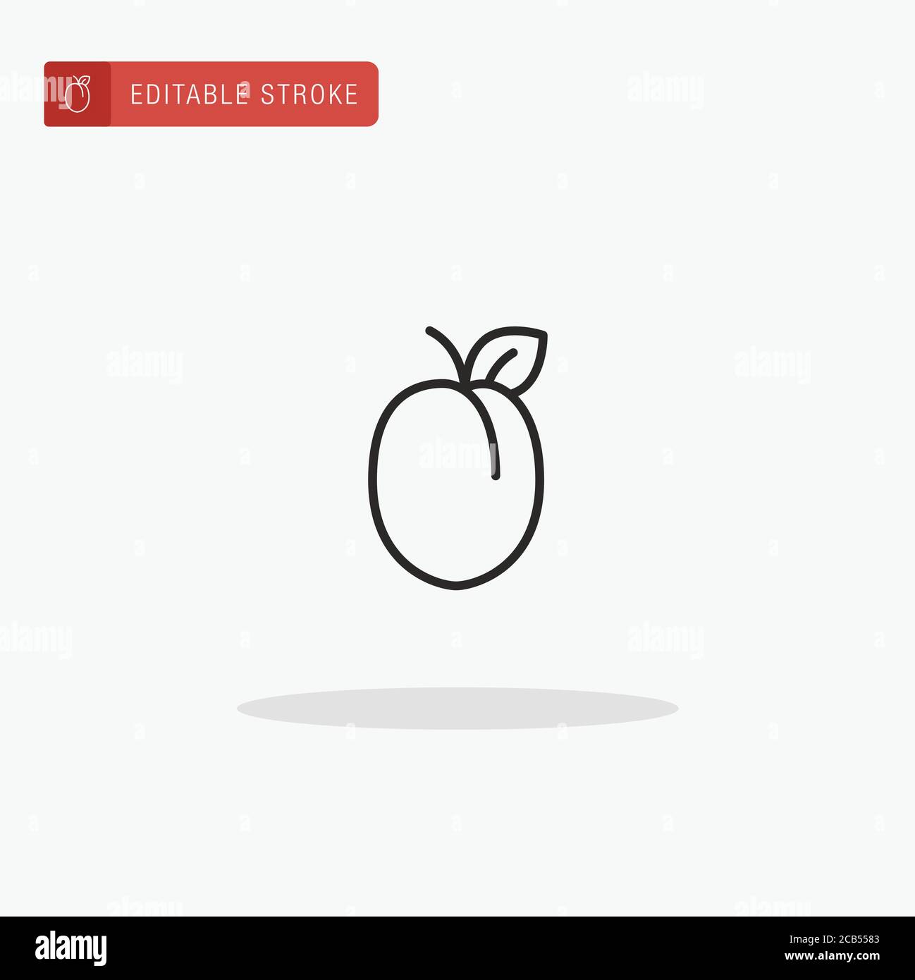 Plum icon vector. Plum icon for presentation Stock Vector Image & Art ...