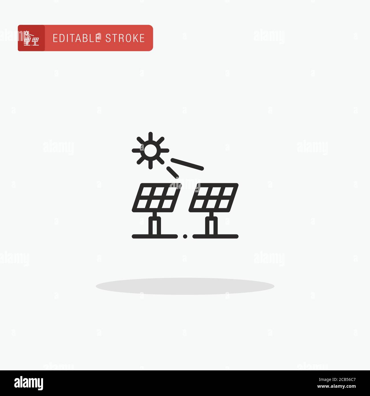 Solar Panels icon vector. Solar Panels icon for presentation Stock ...