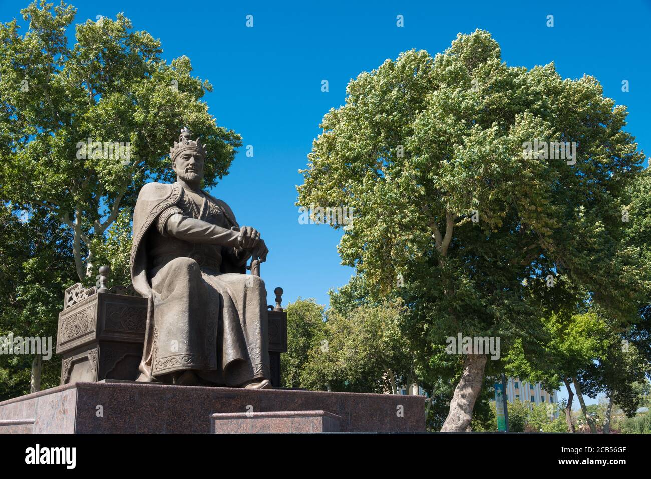 Samarkand, Uzbekistan - Statue of Amir Timur in Samarkand, Uzbekistan ...