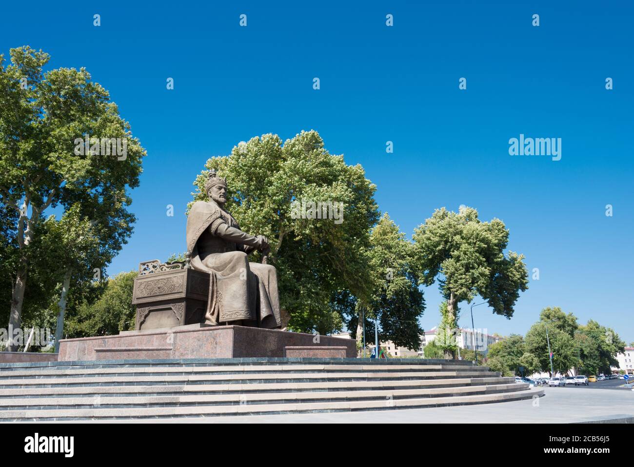 Samarkand, Uzbekistan - Statue of Amir Timur in Samarkand, Uzbekistan ...