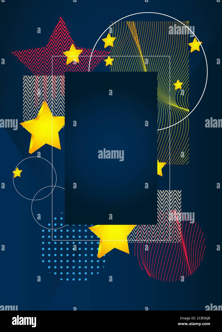 Modern art frame for text. Dynamic frame with stylish geometric ...