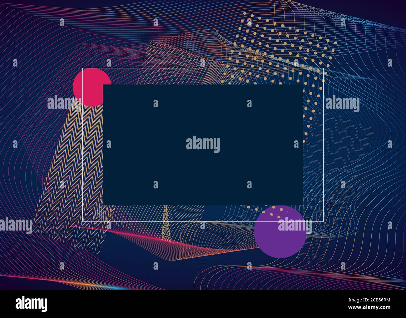 Modern art frame for text. Dynamic frame with stylish geometric ...