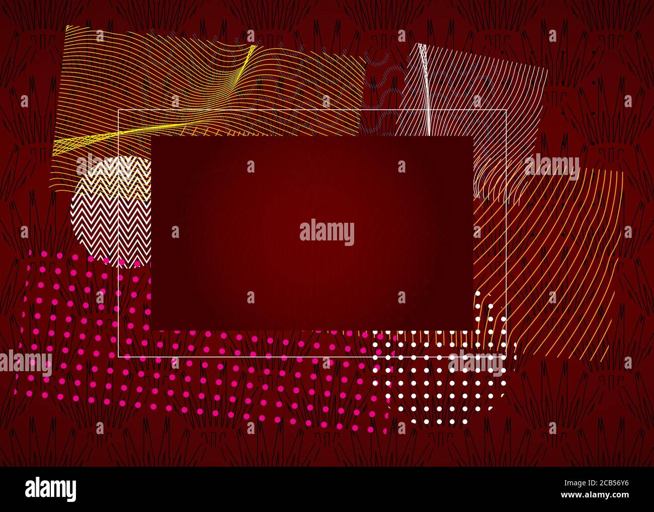 Modern art frame for text. Dynamic frame with stylish geometric ...