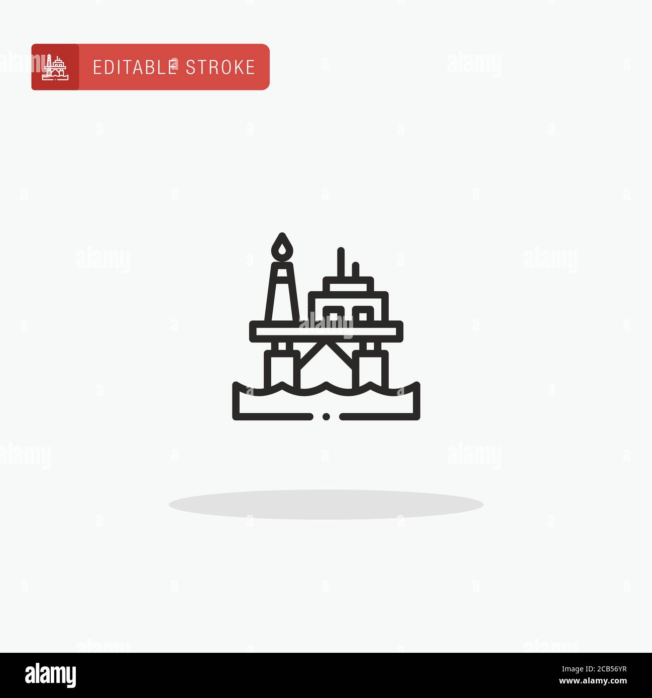 Oil Platform icon vector. Oil Platform icon for presentation Stock ...