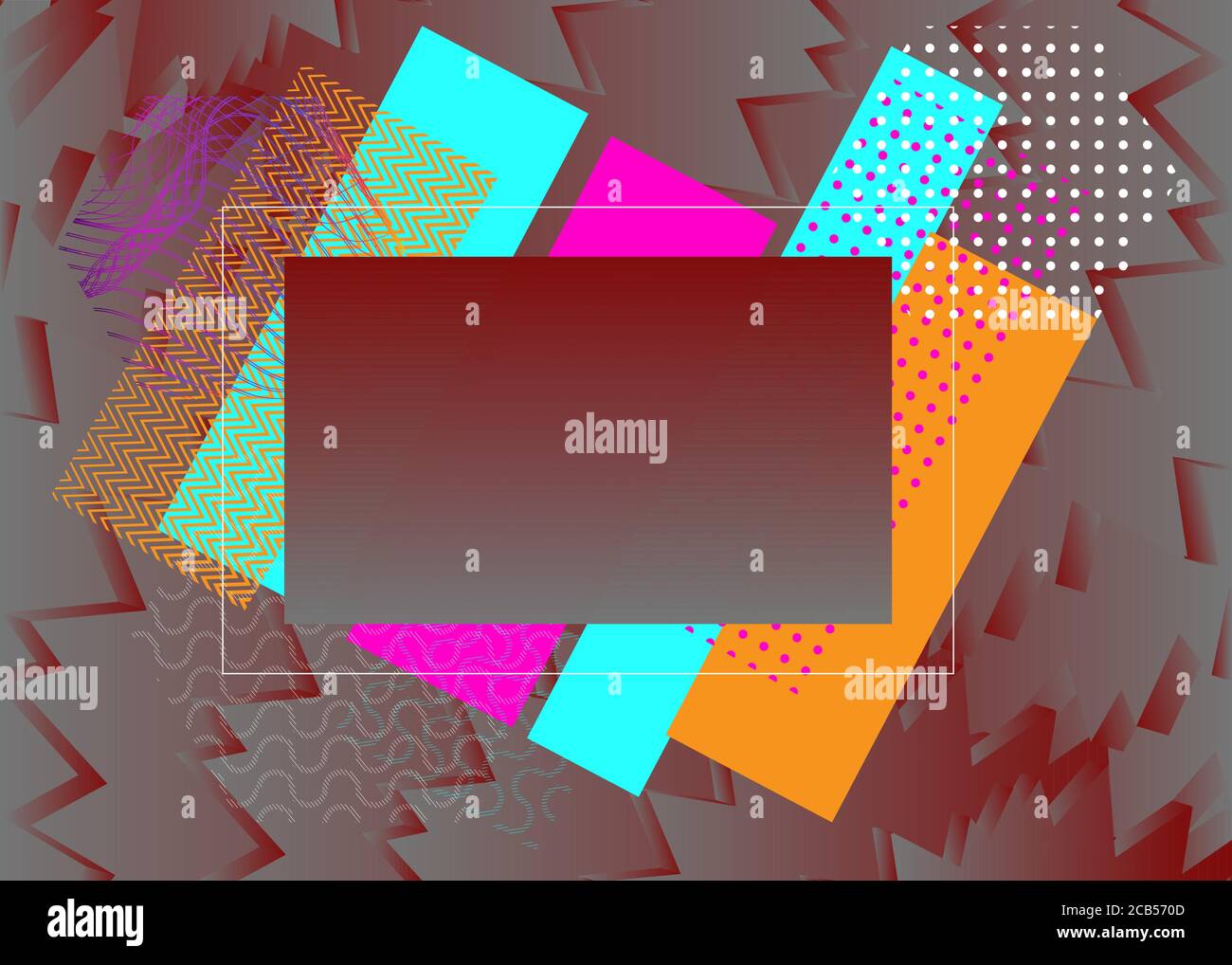 Modern art frame for text. Dynamic frame with stylish geometric ...