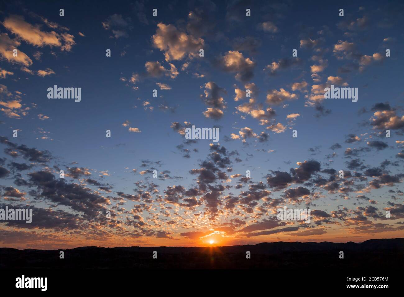 Matobo hills, dramatic sunrise and clouds, from hilltop "World's View ...