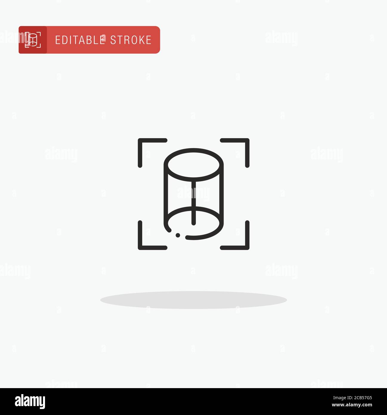 Cylinder icon vector. Cylinder icon for presentation Stock Vector Image ...