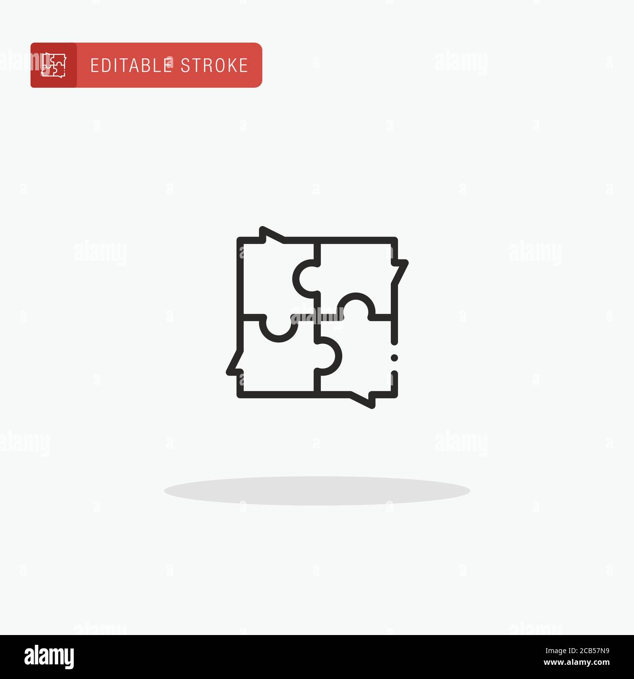 Puzzle Pieces icon vector. Puzzle Pieces icon for presentation Stock ...