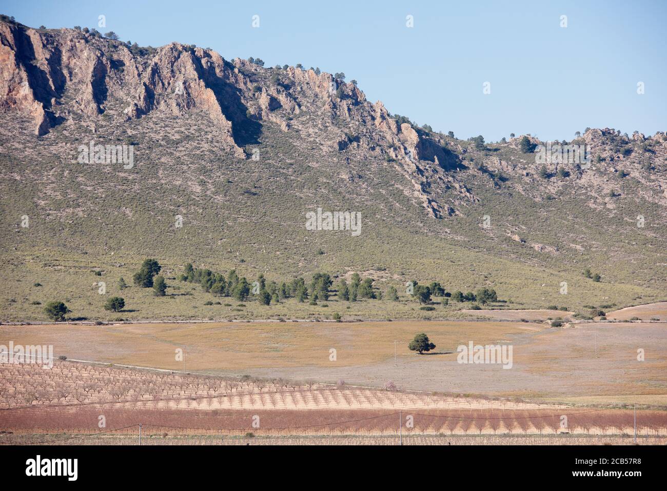 Mountain ridge and plain Stock Photo - Alamy