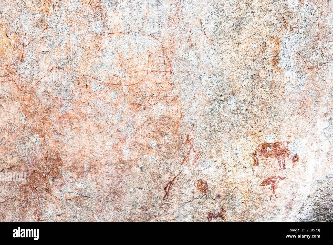 Matobo hills, "White Rhino cave" rock painting site, rock art, Matobo ...