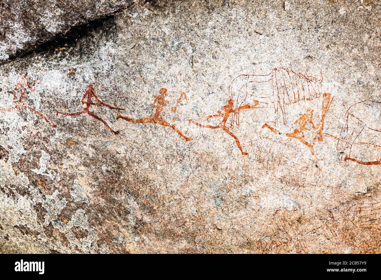 Matobo hills, "White Rhino cave" rock painting site, rock art, Matobo ...