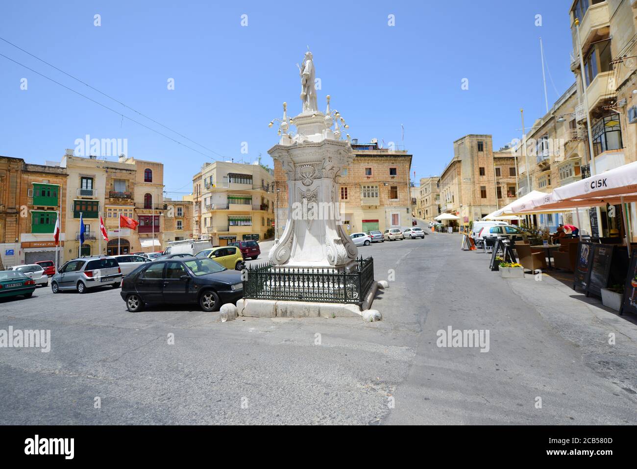 Statue of St. Lawrence in Birgu, Malta Stock Photo - Alamy