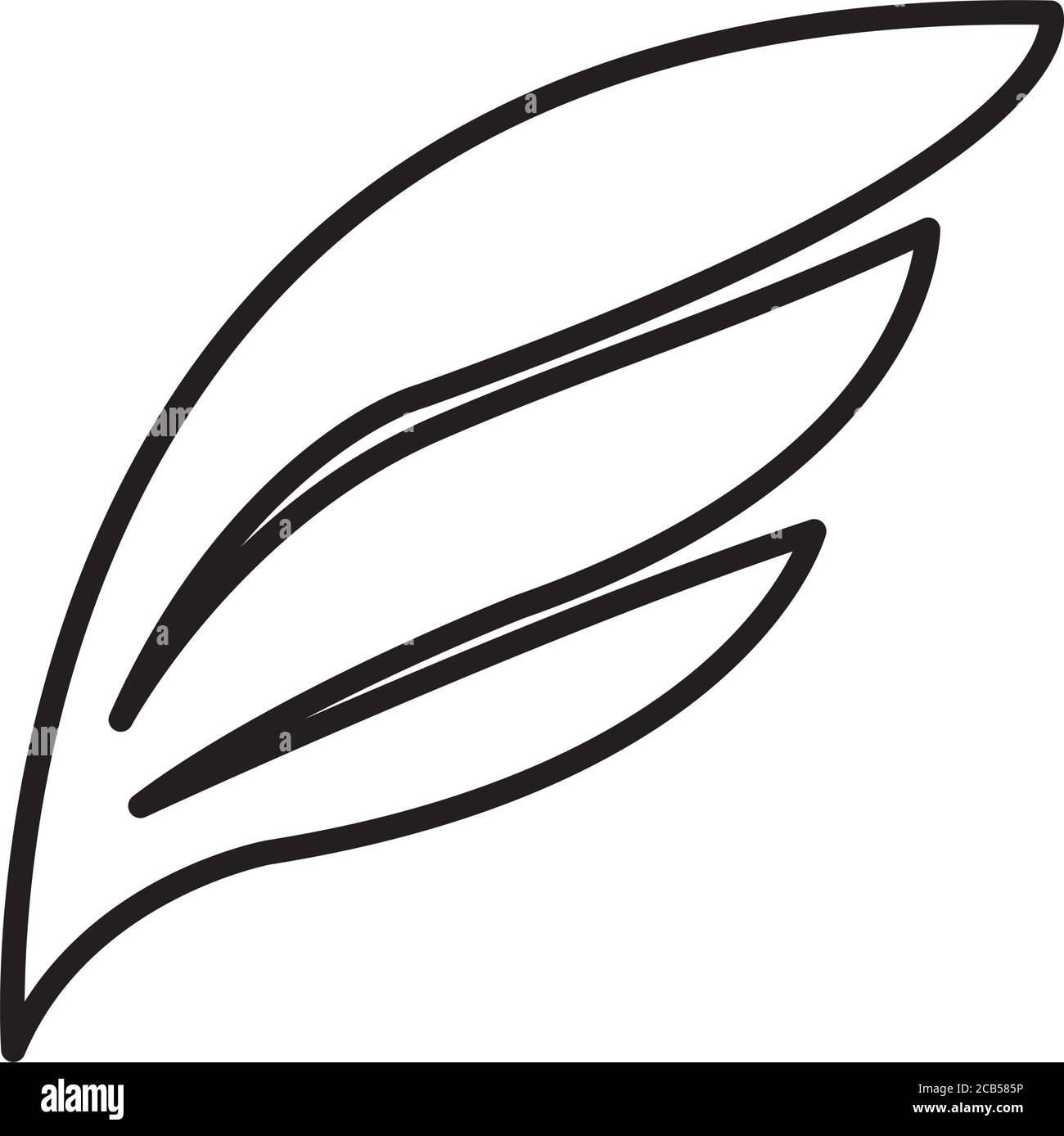 bird wing icon over white background, line style, vector illustration ...