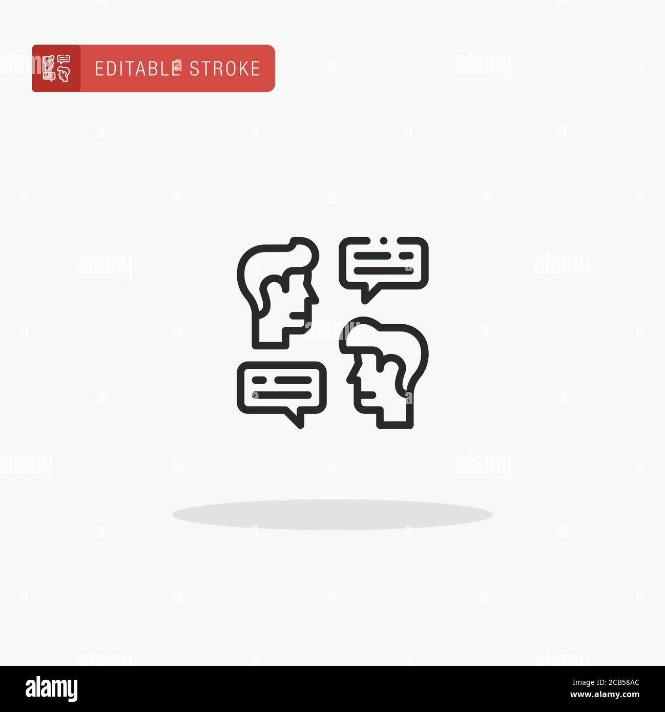 Conversation icon vector. Conversation icon for presentation Stock ...