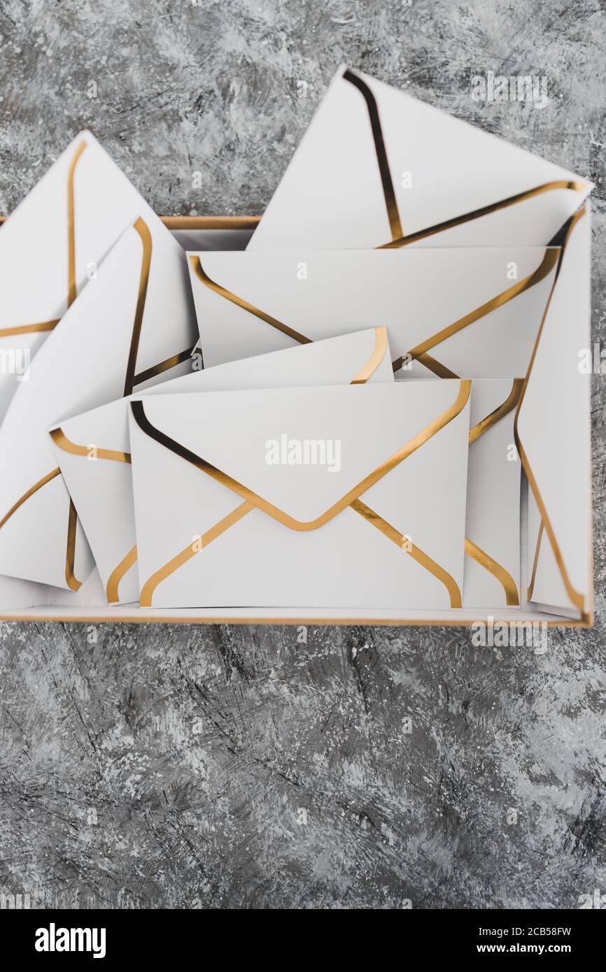 Inbox organisation group envelopes inside hi-res stock photography and ...