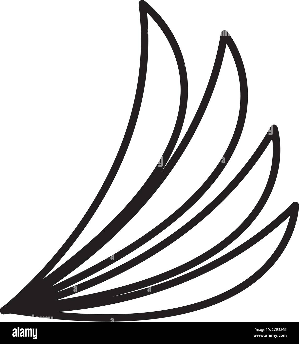 hawk wing icon over white background, line style, vector illustration ...