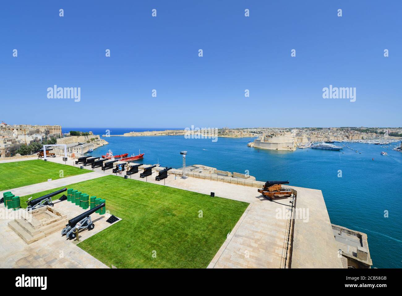 The Upper Barrakka Gardens in Valletta, Malta Stock Photo - Alamy