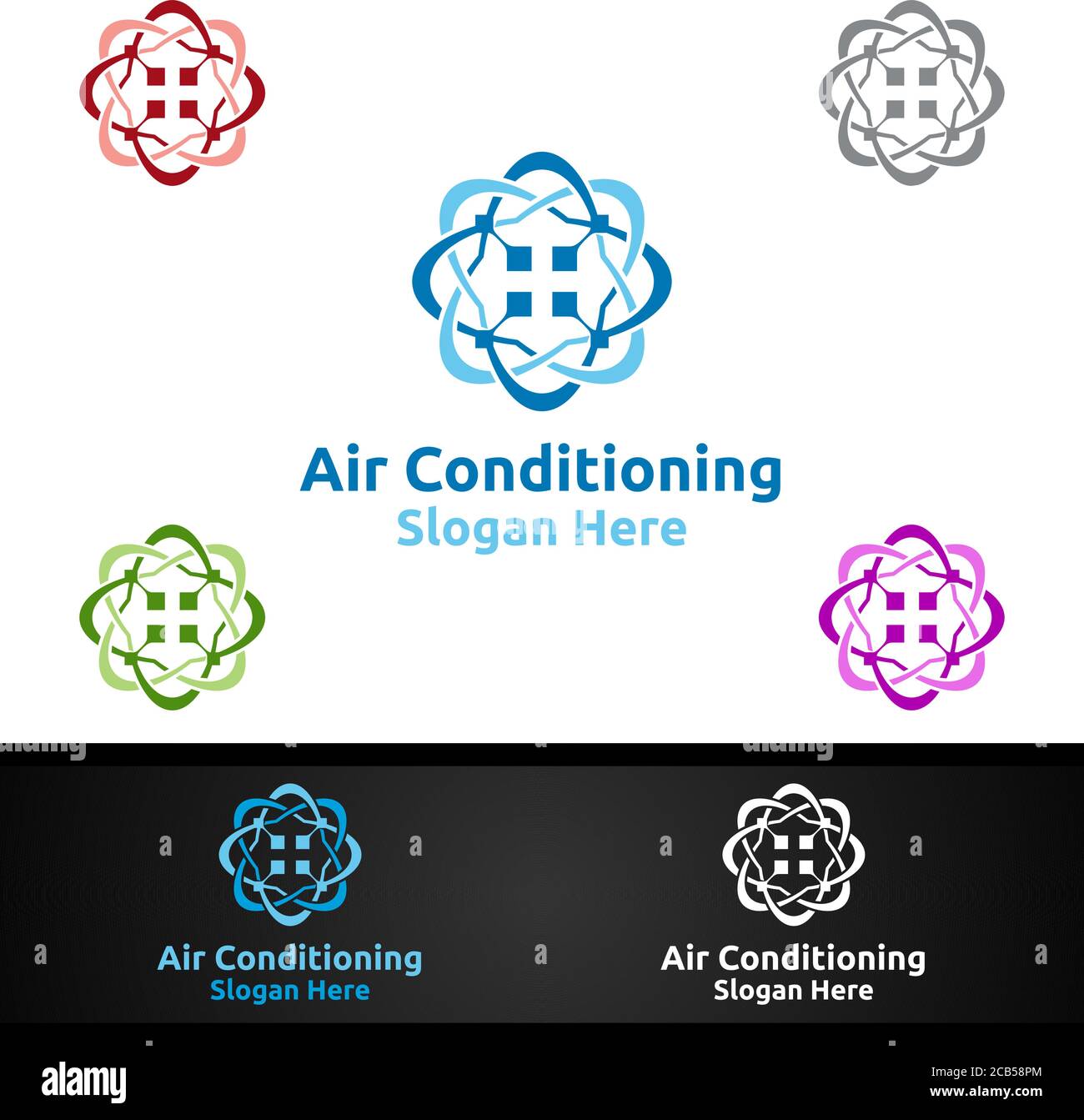 Air Conditioning and Heating Services Logo Design Stock Vector Image ...