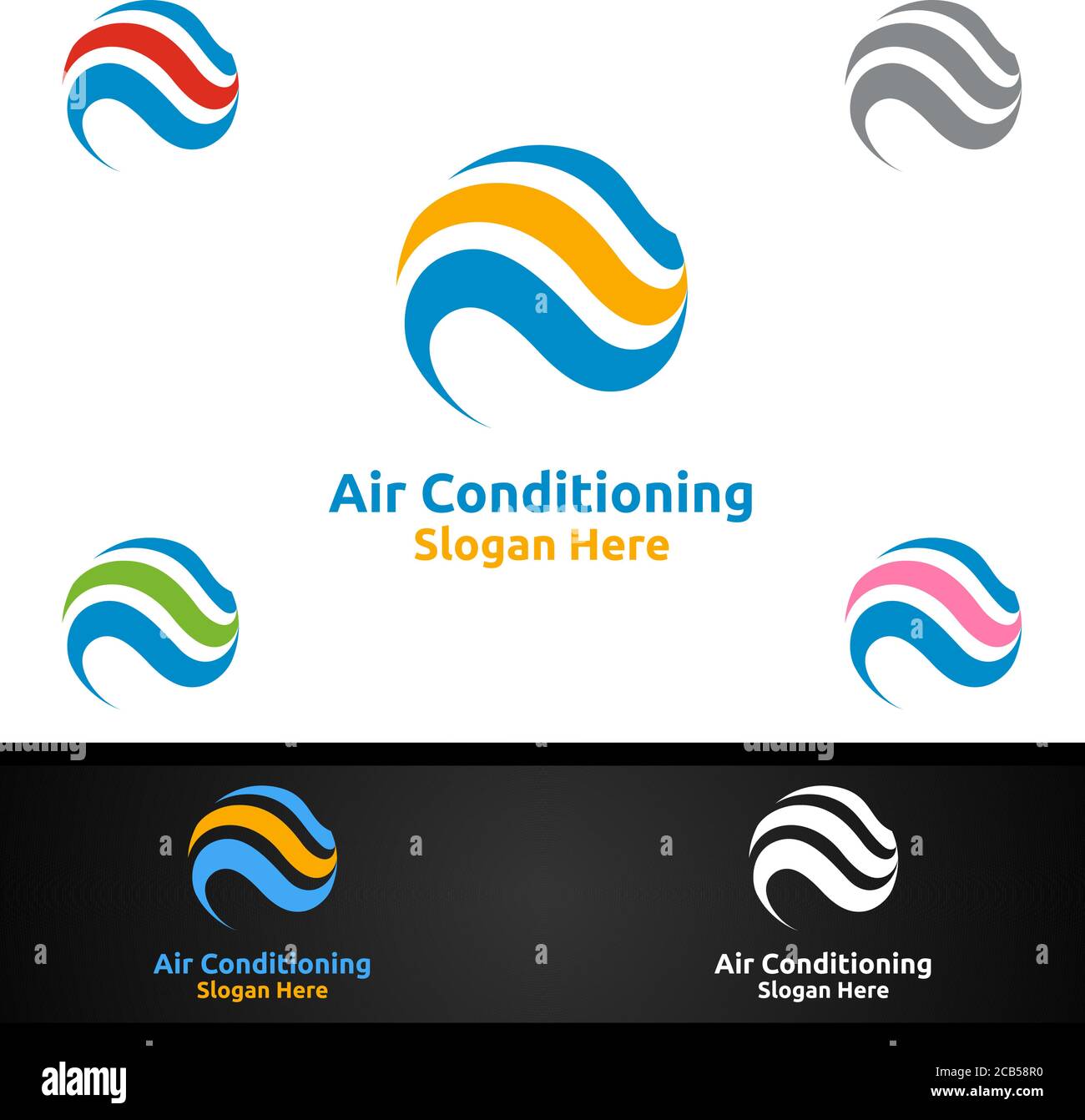 Air Conditioning and Heating Services Logo Design Stock Vector Image ...