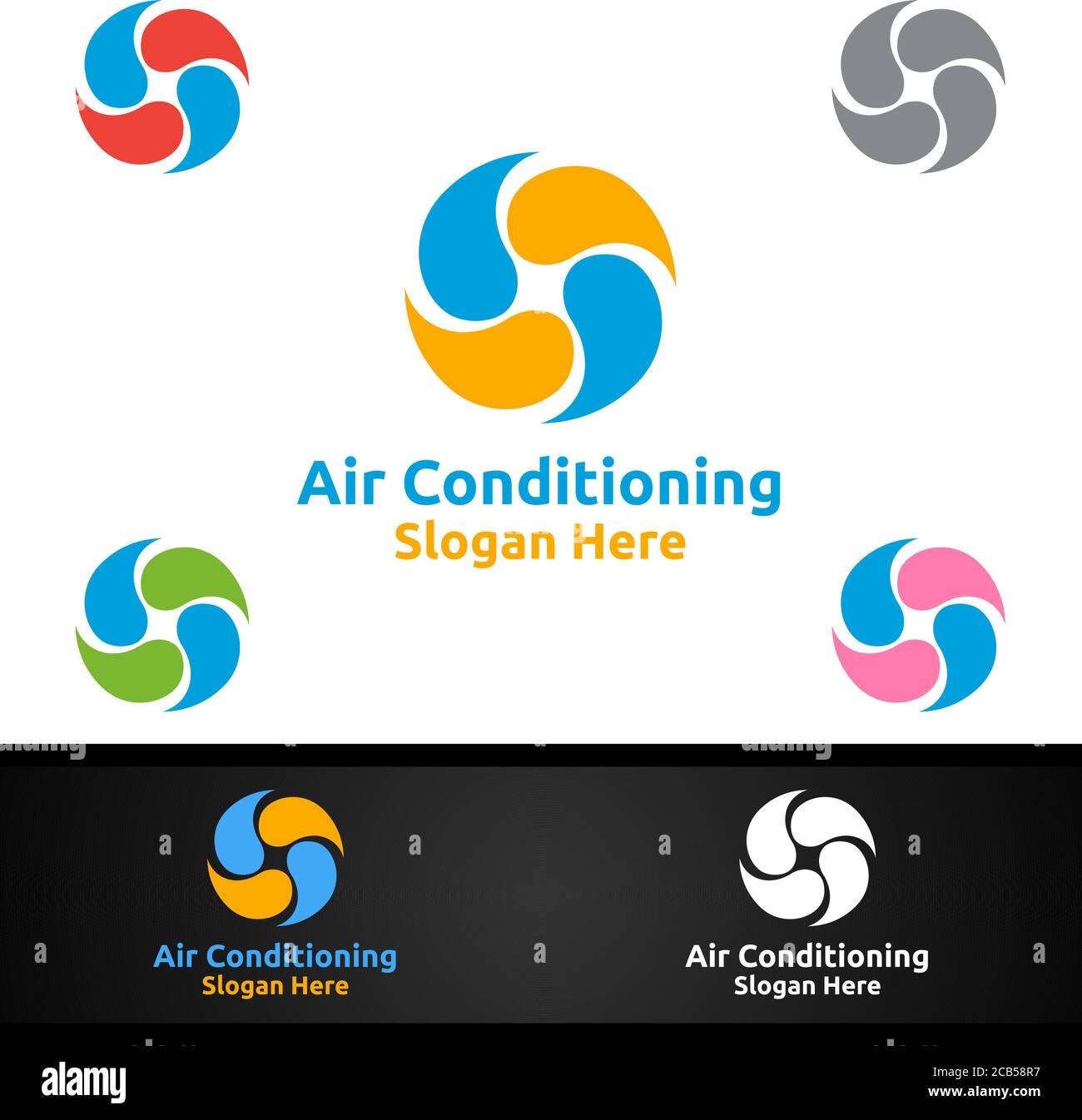 Air Conditioning and Heating Services Logo Design Stock Vector Image ...