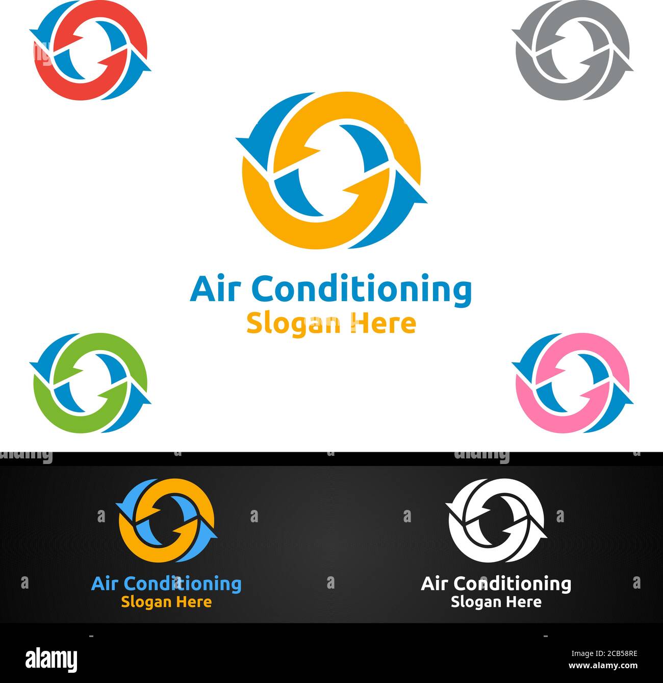 Air Conditioning and Heating Services Logo Design Stock Vector Image ...