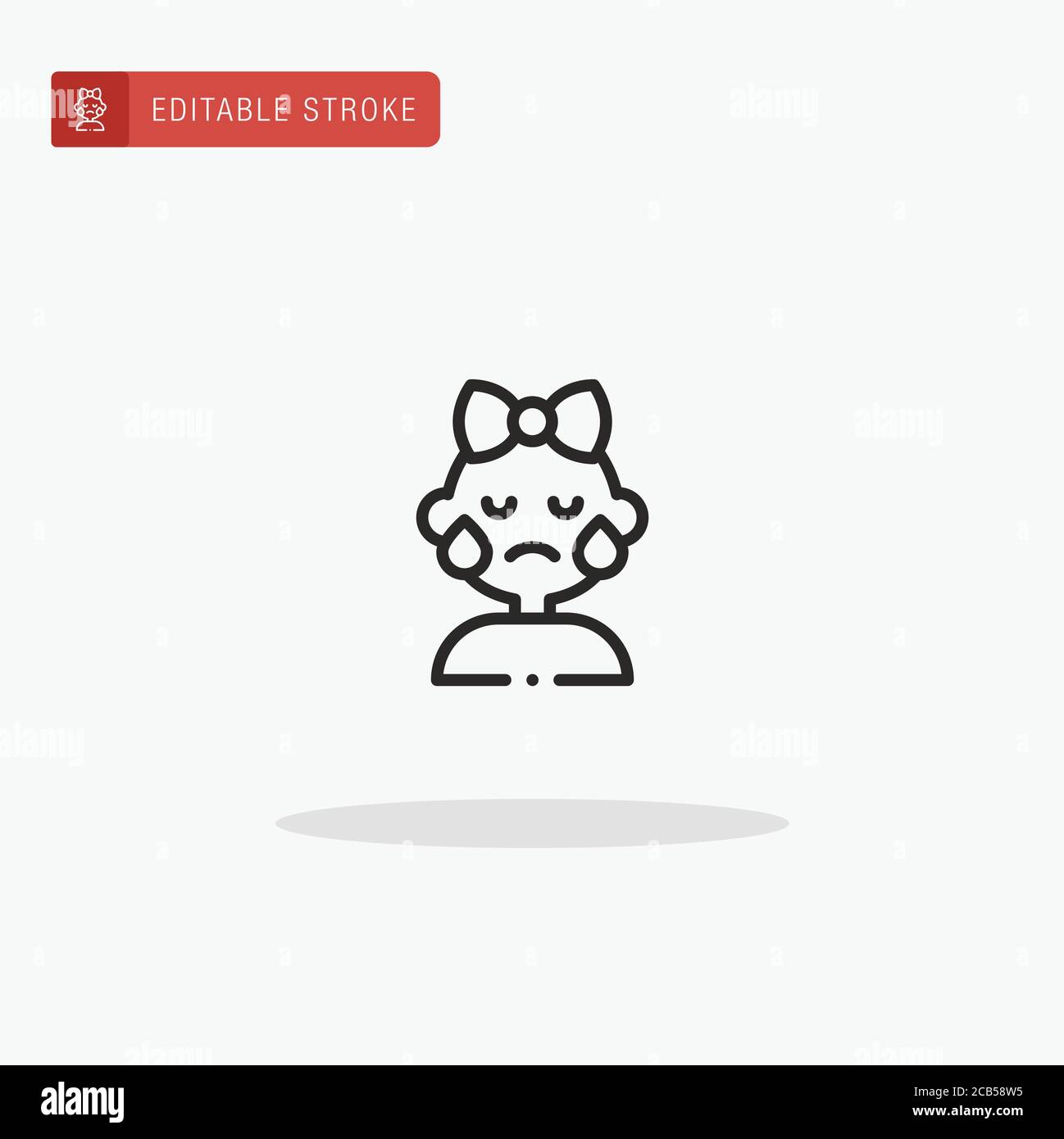 Crying icon vector. Crying icon for presentation Stock Vector Image ...