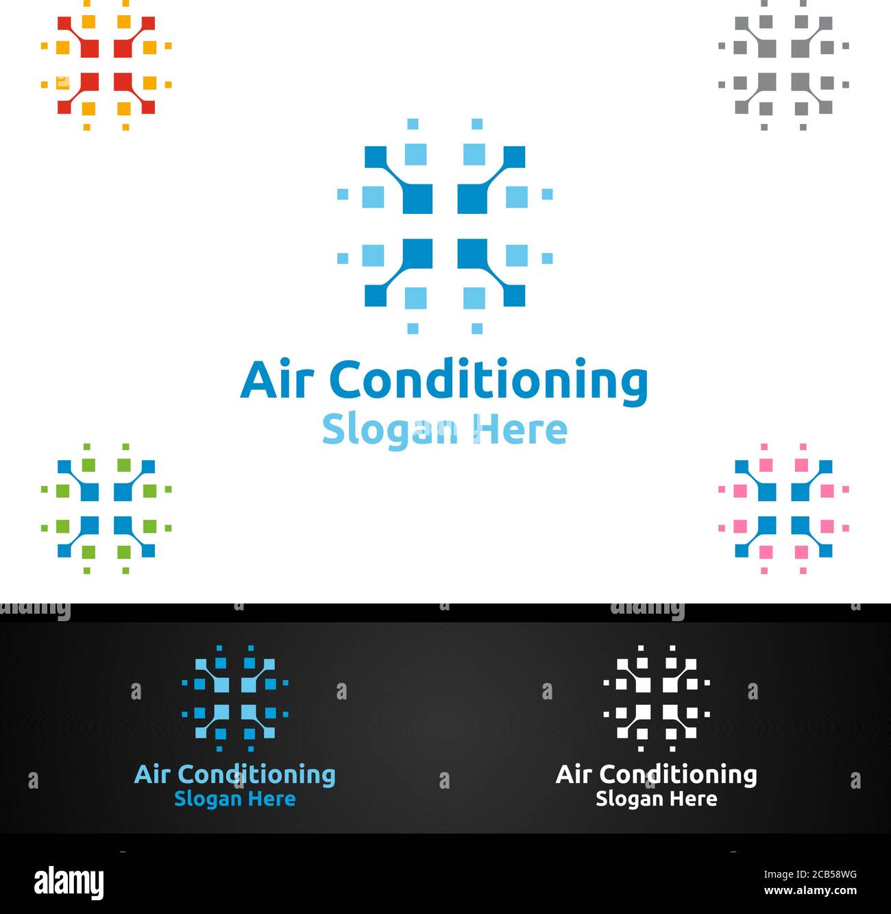 Air Conditioning and Heating Services Logo Design Stock Vector Image ...
