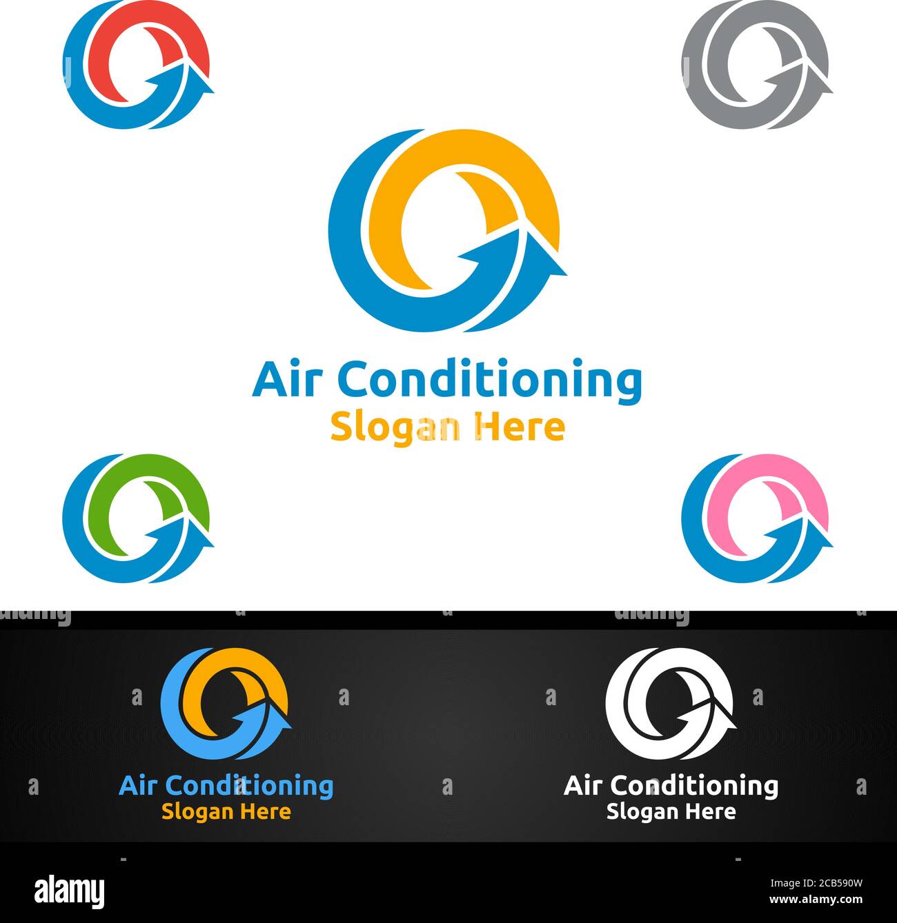 Air Conditioning and Heating Services Logo Design Stock Vector Image ...