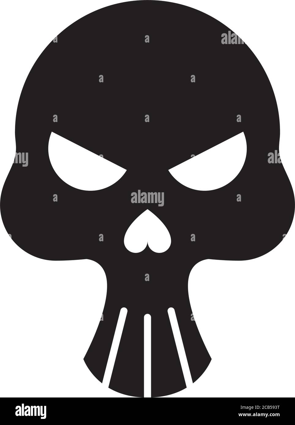 death skull head silhouette style vector illustration design Stock ...