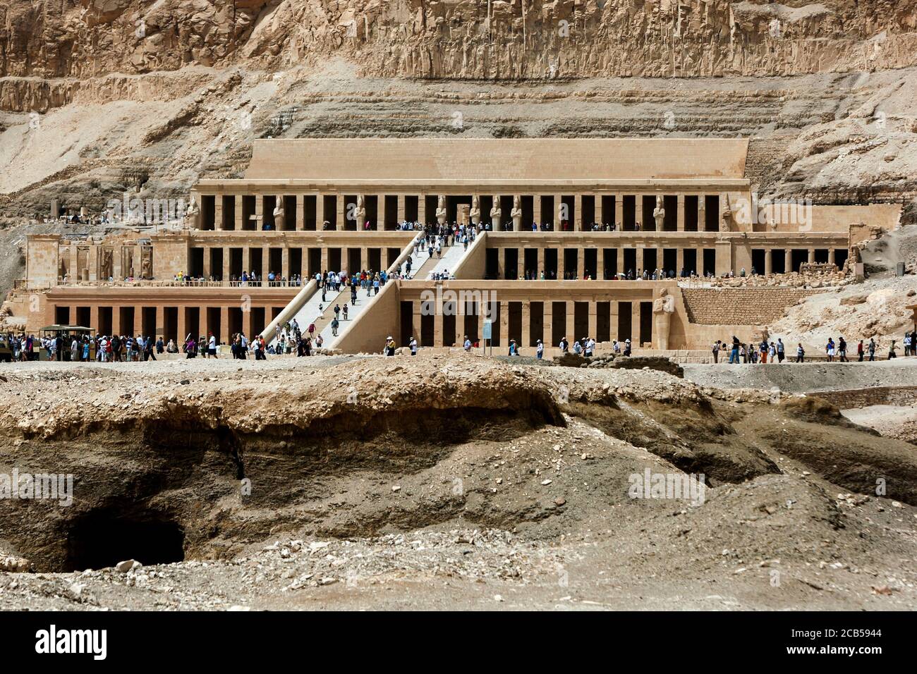 The magnificent Temple of Hatshepsut at Deir al-Bahri near Luxor in central Egypt. The temple ...