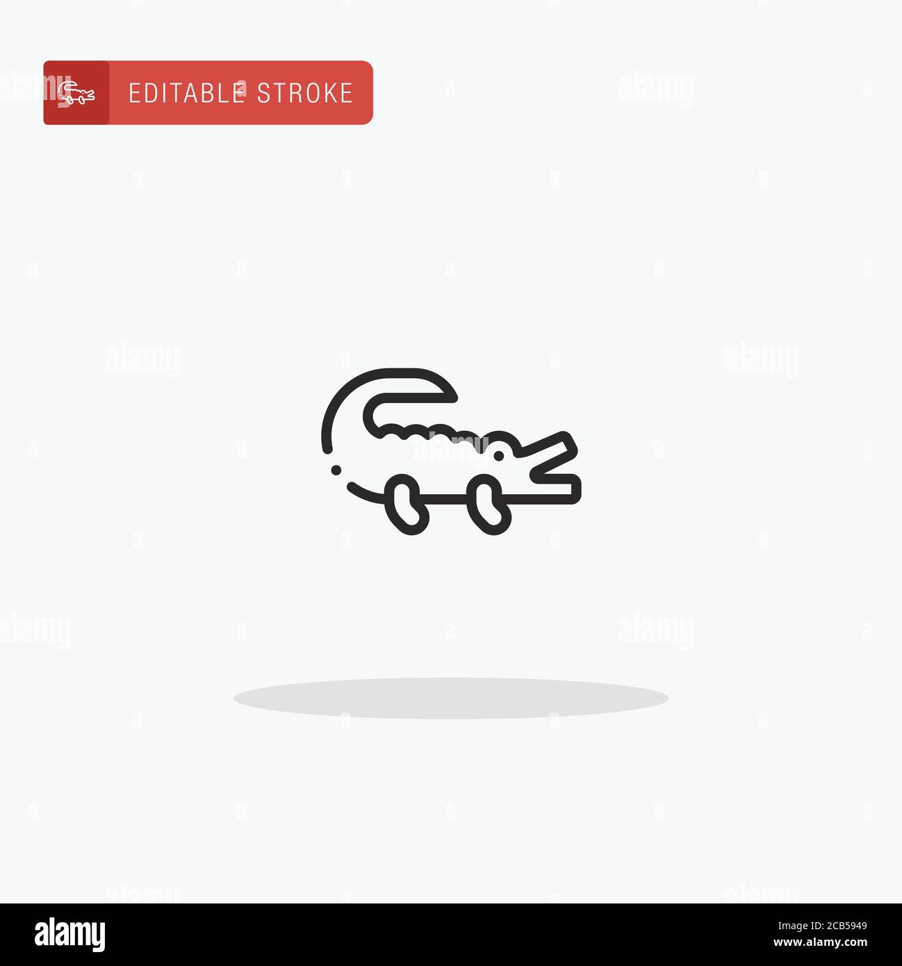 Crocodile icon vector. Crocodile icon for presentation Stock Vector ...