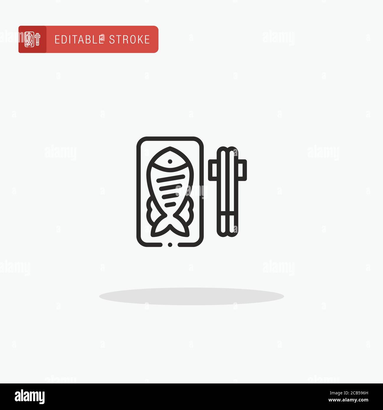 Steamed Fish icon vector. Steamed Fish icon for presentation Stock ...