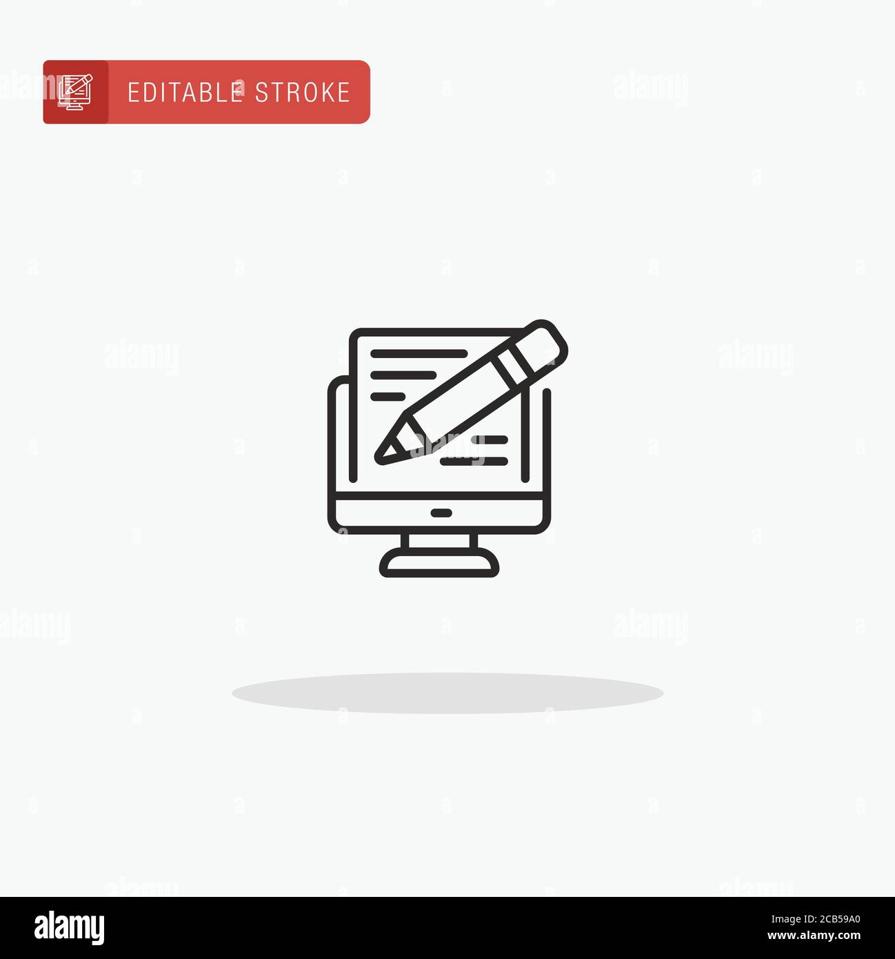 Desktop Computer icon vector. Desktop Computer icon for presentation ...