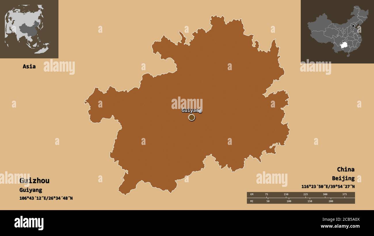 Guiyang map hi-res stock photography and images - Alamy