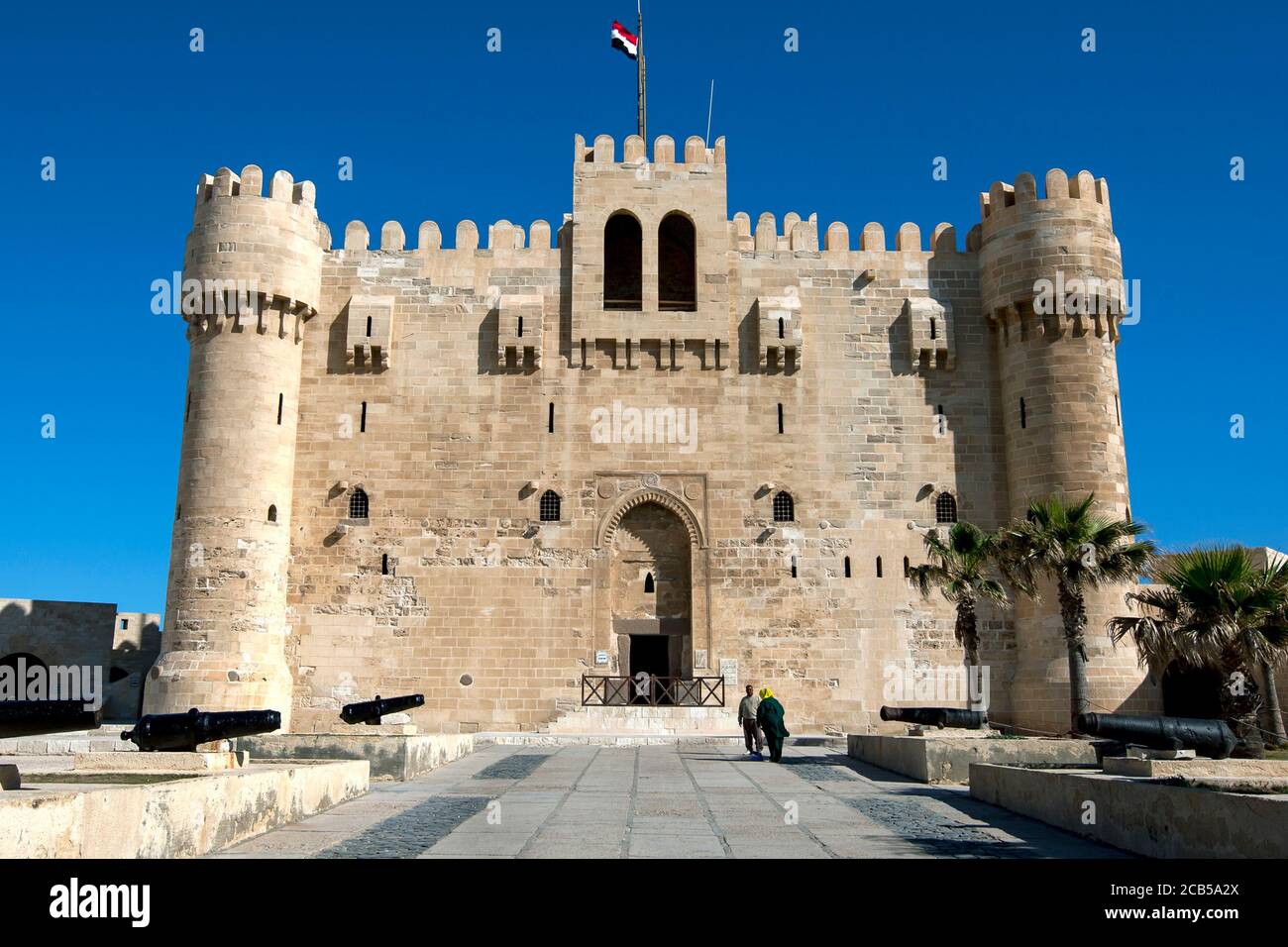 The Fort of Qaitbey situated on the eastern Mediterranean harbour at ...