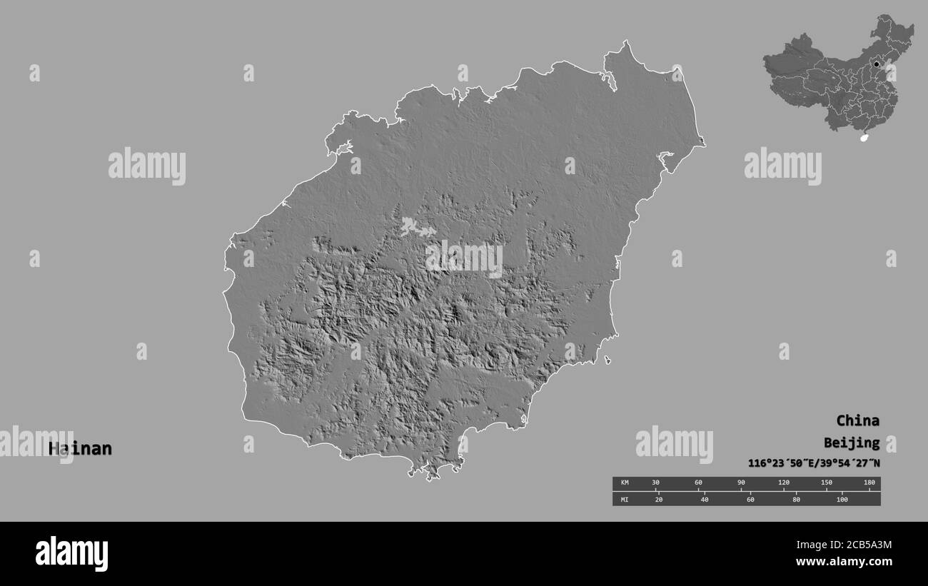 Hainan china asia map Black and White Stock Photos & Images - Alamy