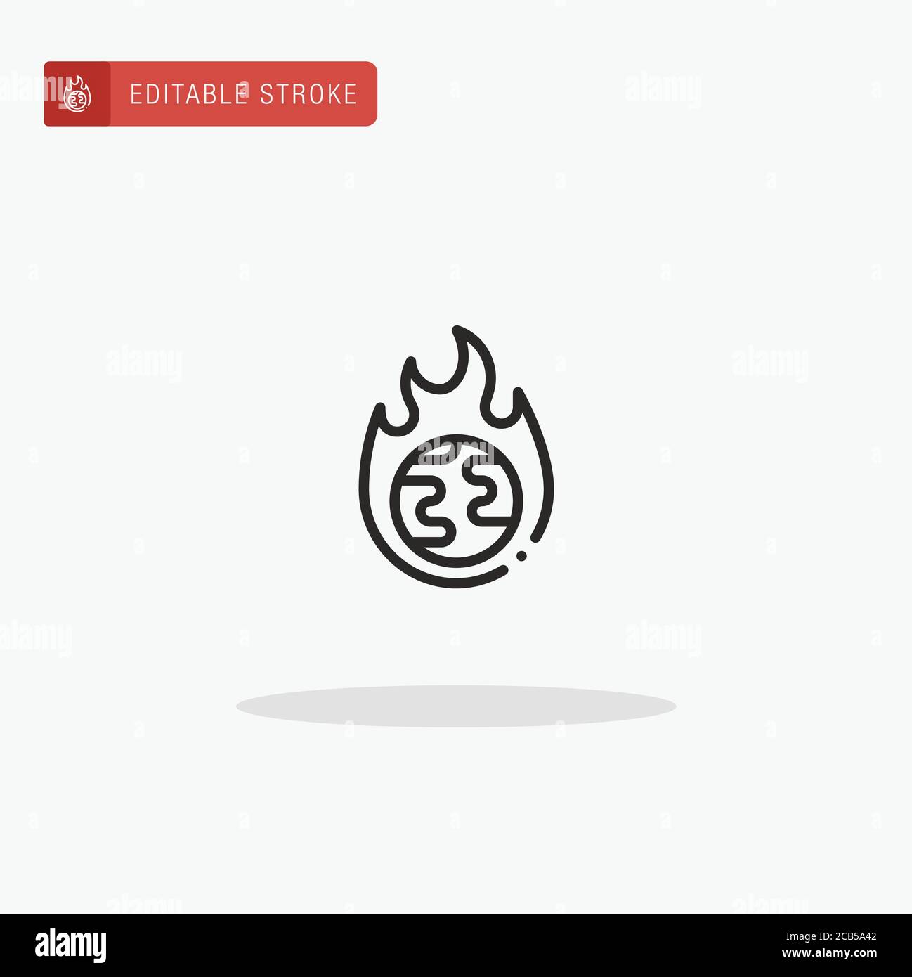 Global Warming icon vector. Global Warming icon for presentation Stock ...