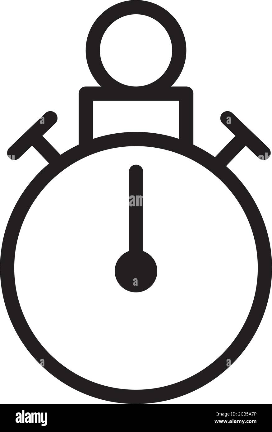 chronometer timer line style icon vector illustration design Stock ...