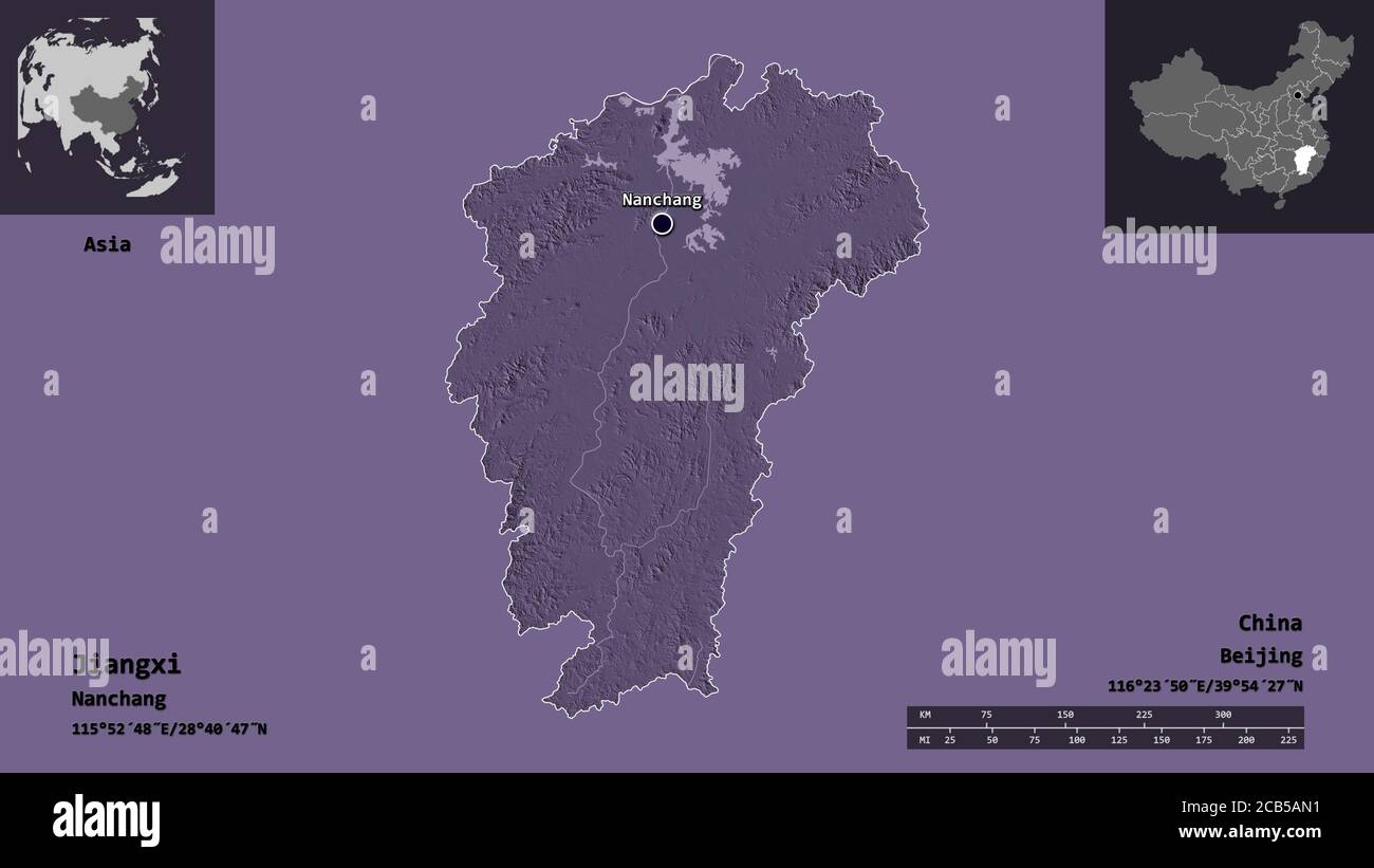 Jiangxi china asia map hi-res stock photography and images - Alamy
