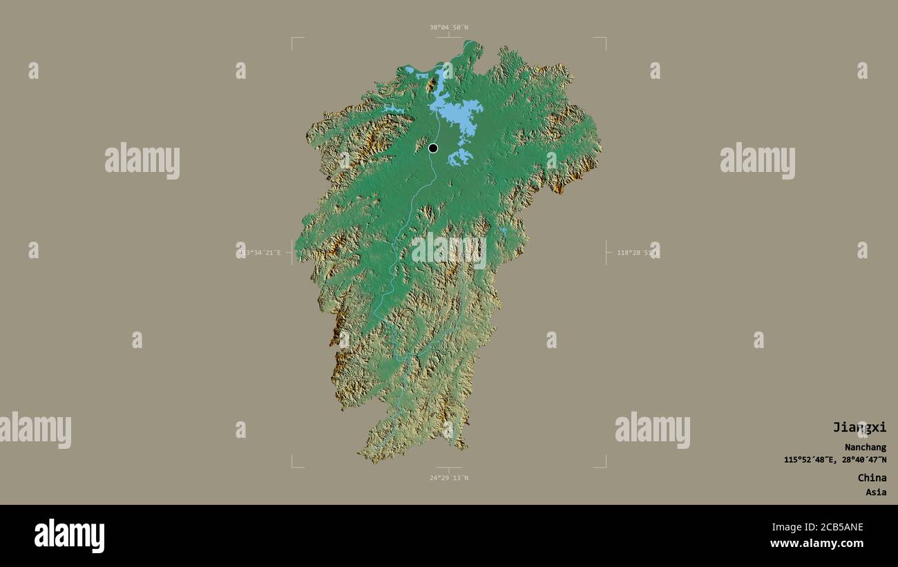 Jiangxi china asia map hi-res stock photography and images - Alamy