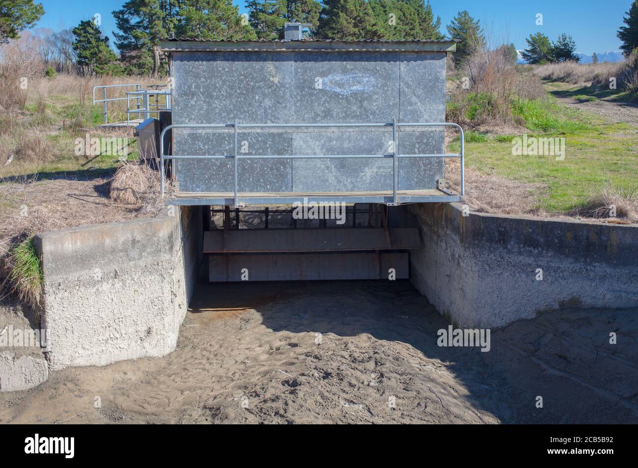 New Zealand Countryside Scenes: Irrigation Infrastructure: control ...