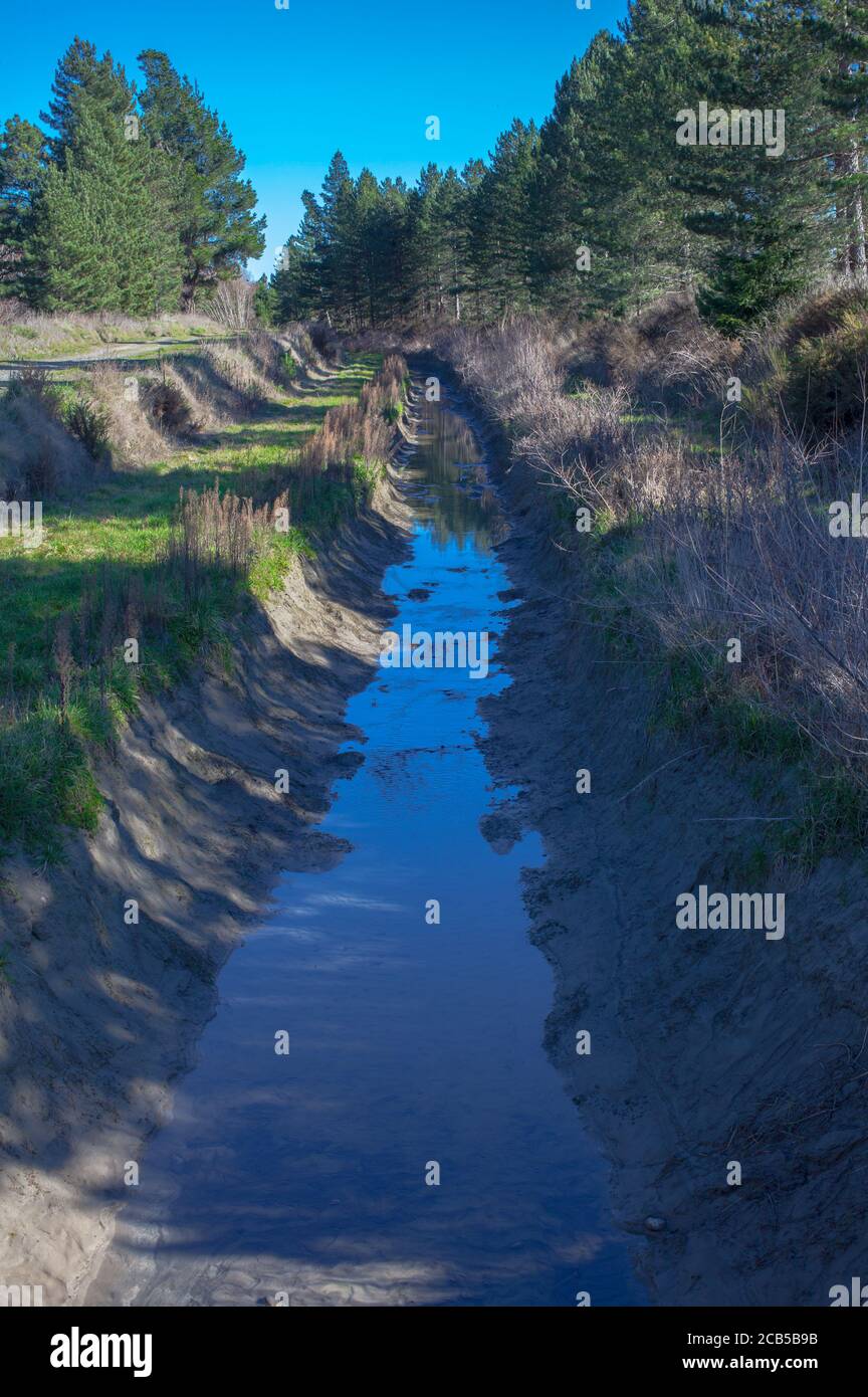 New Zealand Countryside Scenes: Irrigation Infrastructure: water ...