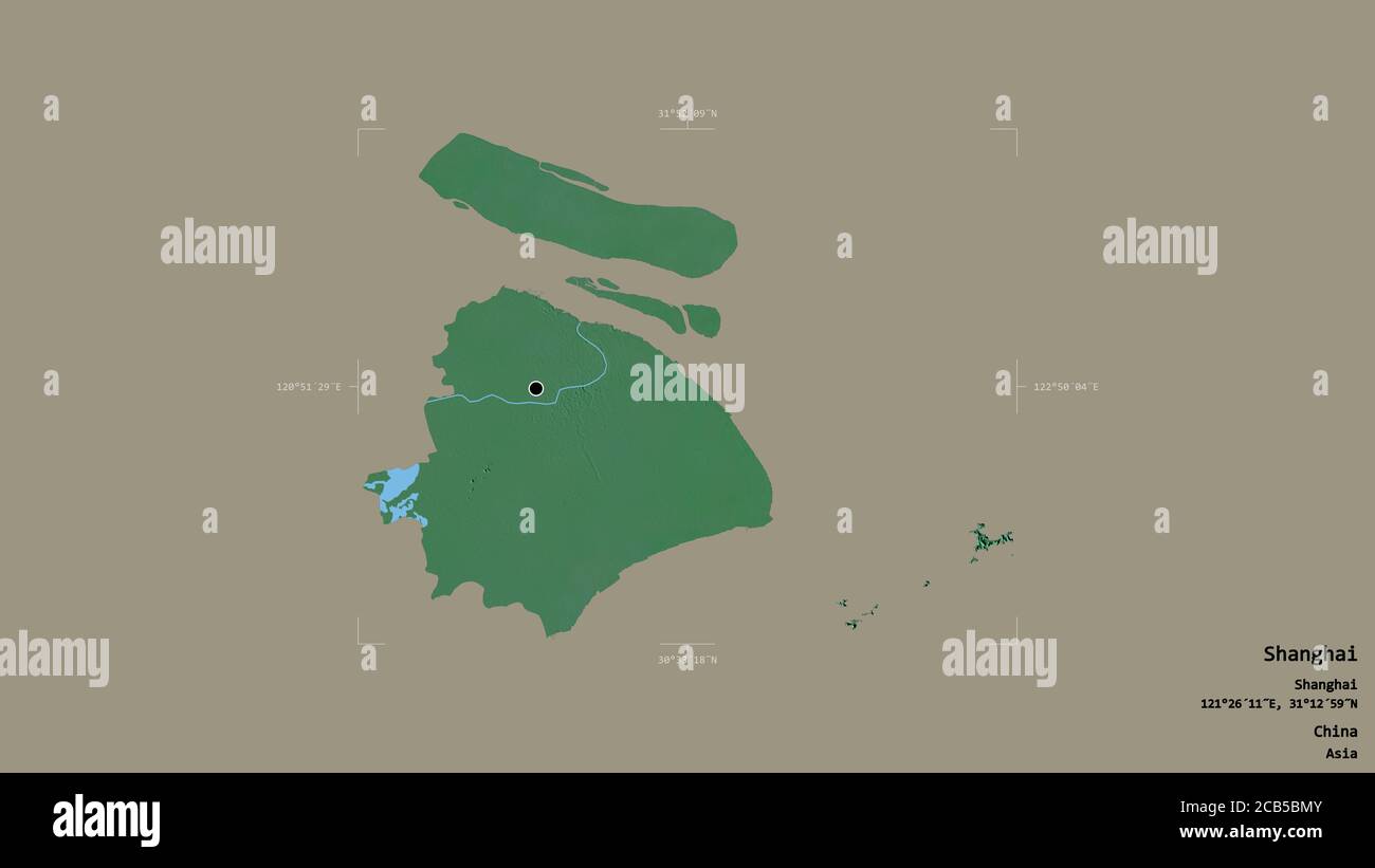 Shanghai china relief map hi-res stock photography and images - Alamy